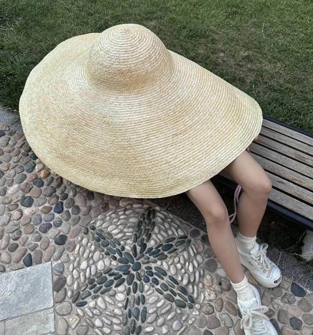 Extremely Large Hat, Summer Big Cap, Straw Large Cap, Women Bucket Sun ...