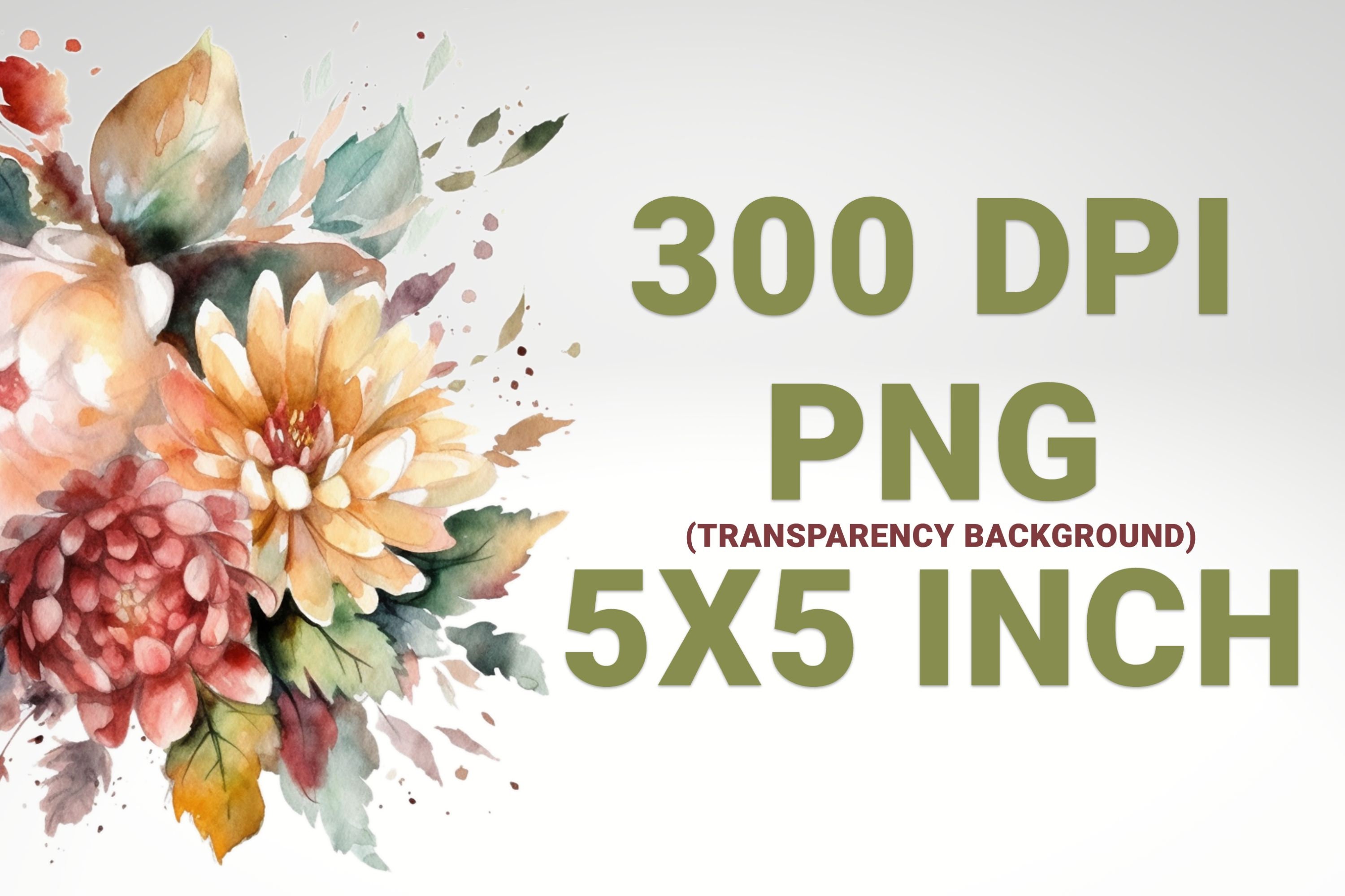 Floral Wedding Clipart Bundle / 12 High-resolution Pngs / Digital ...