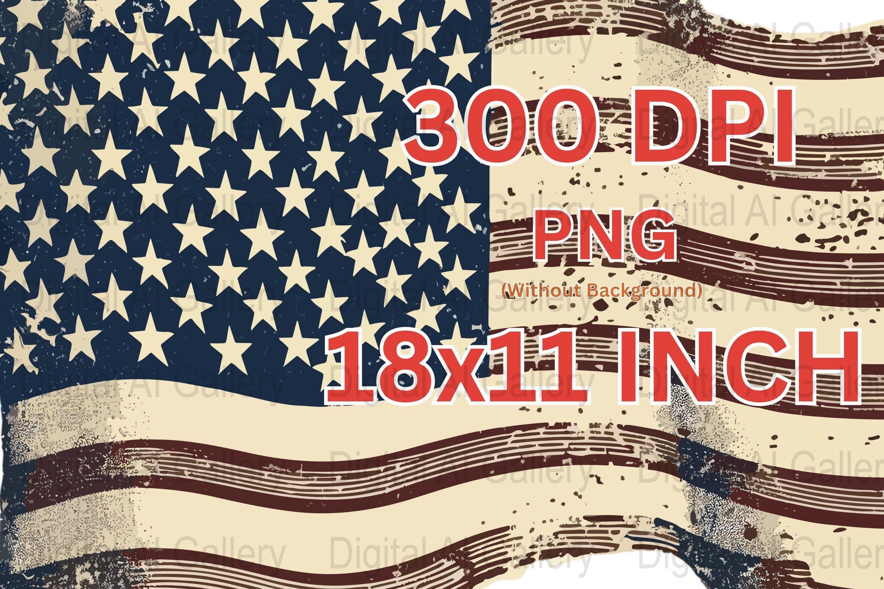 Vintage American Flag Digital Image /classic American Flag Design ...