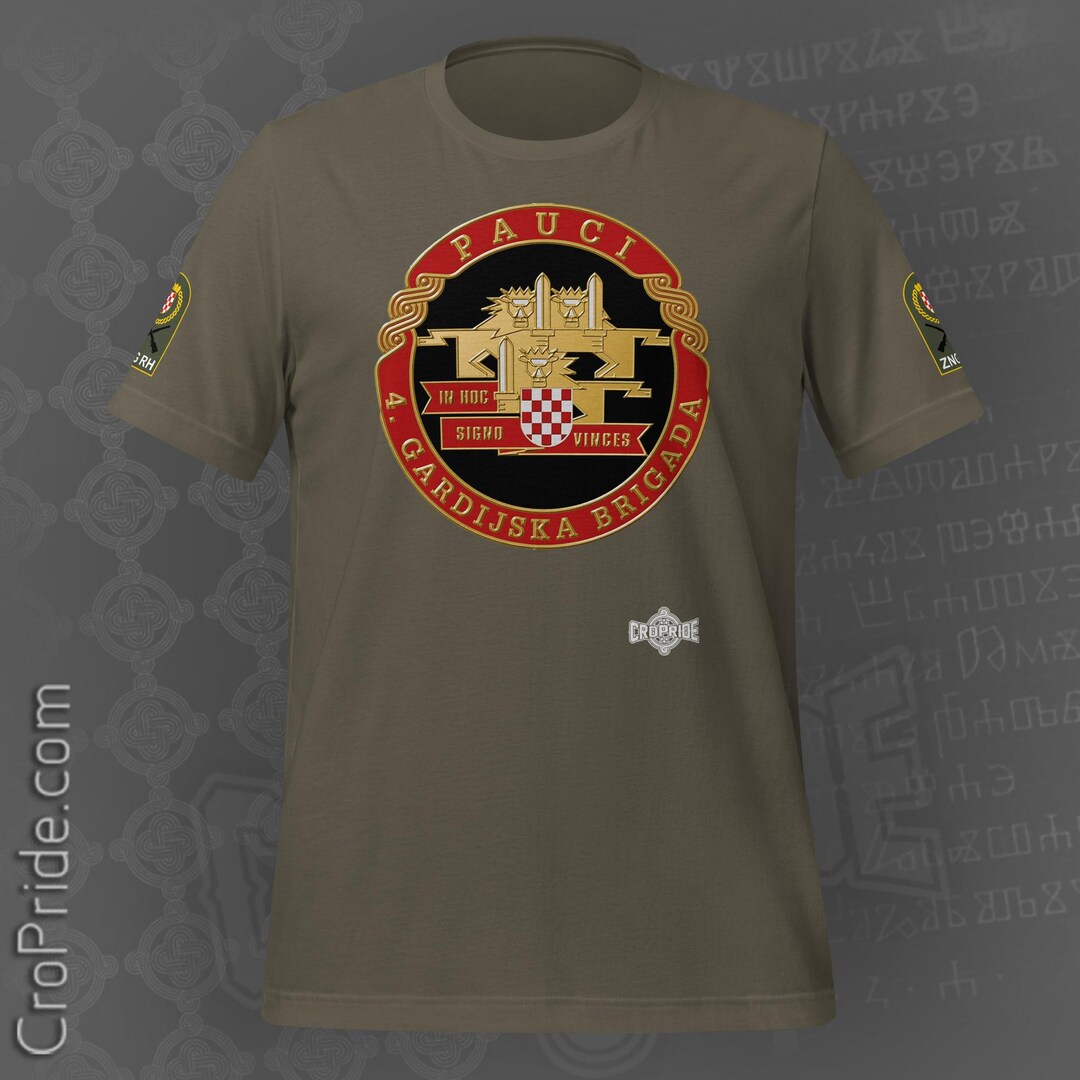 Croatian Elite Military Unit Unisex T-shirt With Pauci Patch Cropride ...