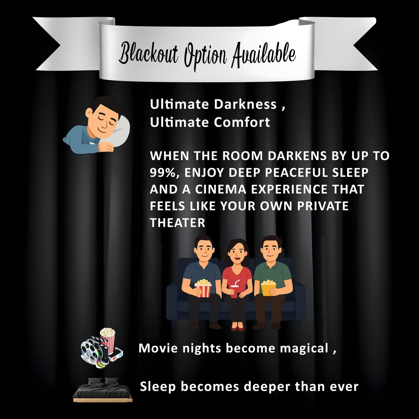 Green Botanical Blackout Curtain – Minimal Leaf Pattern Drapes, Modern ...