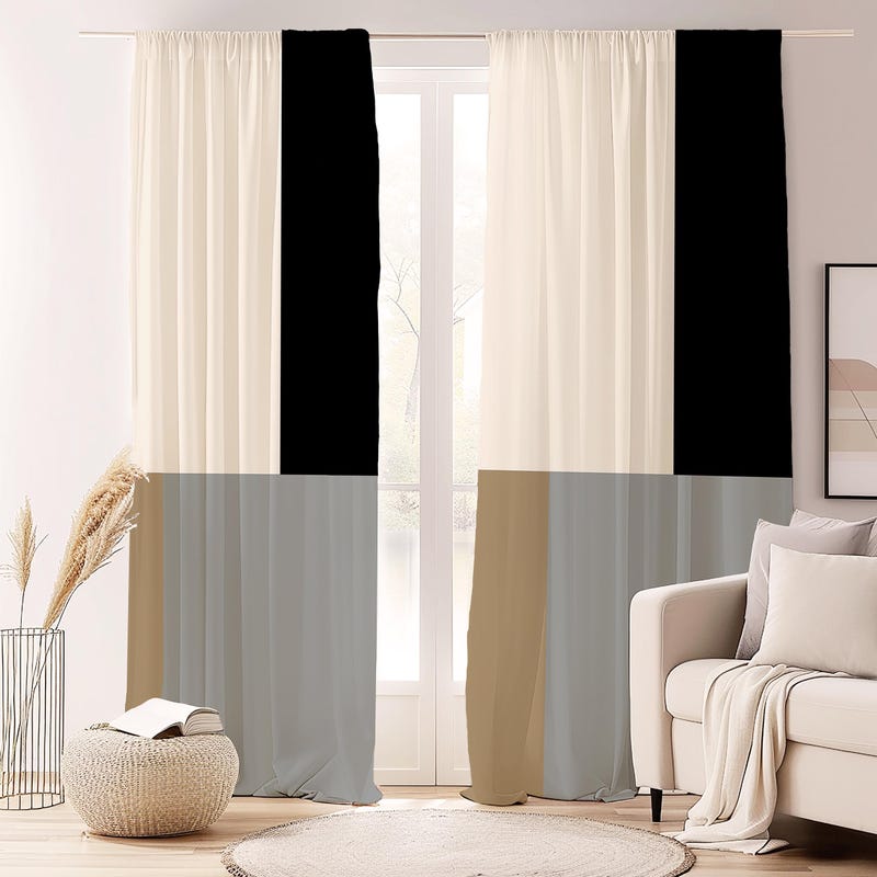 Color Block Drapes - Etsy
