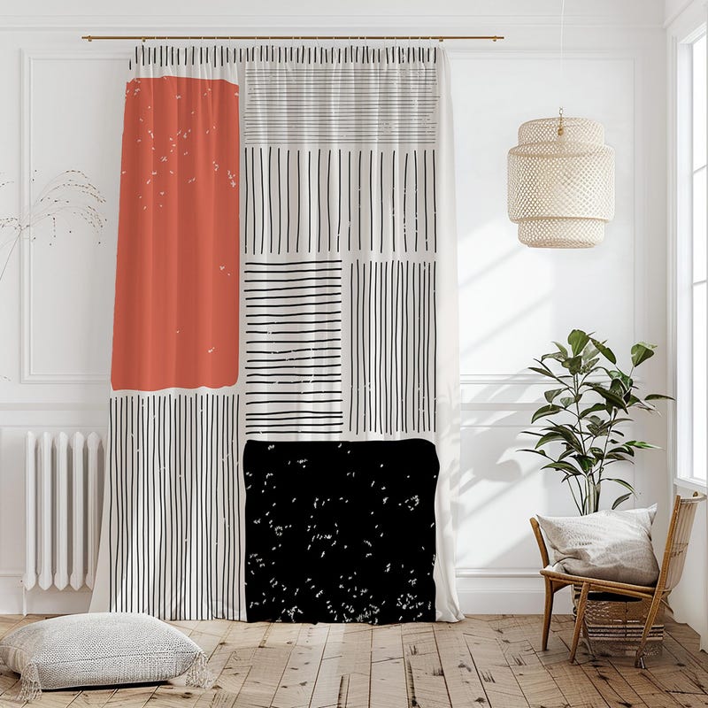 Color Block Drapes - Etsy