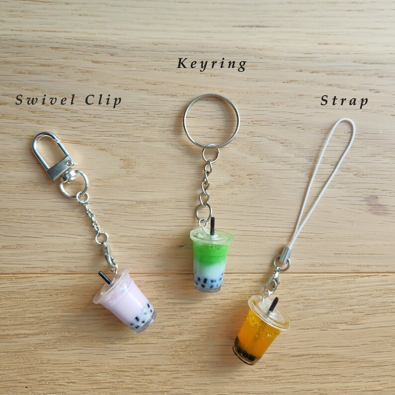 Boba Keychain Mini Bubble Milk Tea Drink Keyring - Etsy