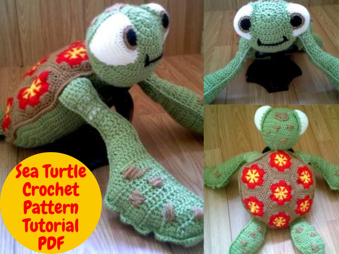 Sea Turtle Amigurumi Crochet Pattern Tutorial Sea Turtle Crochet ...