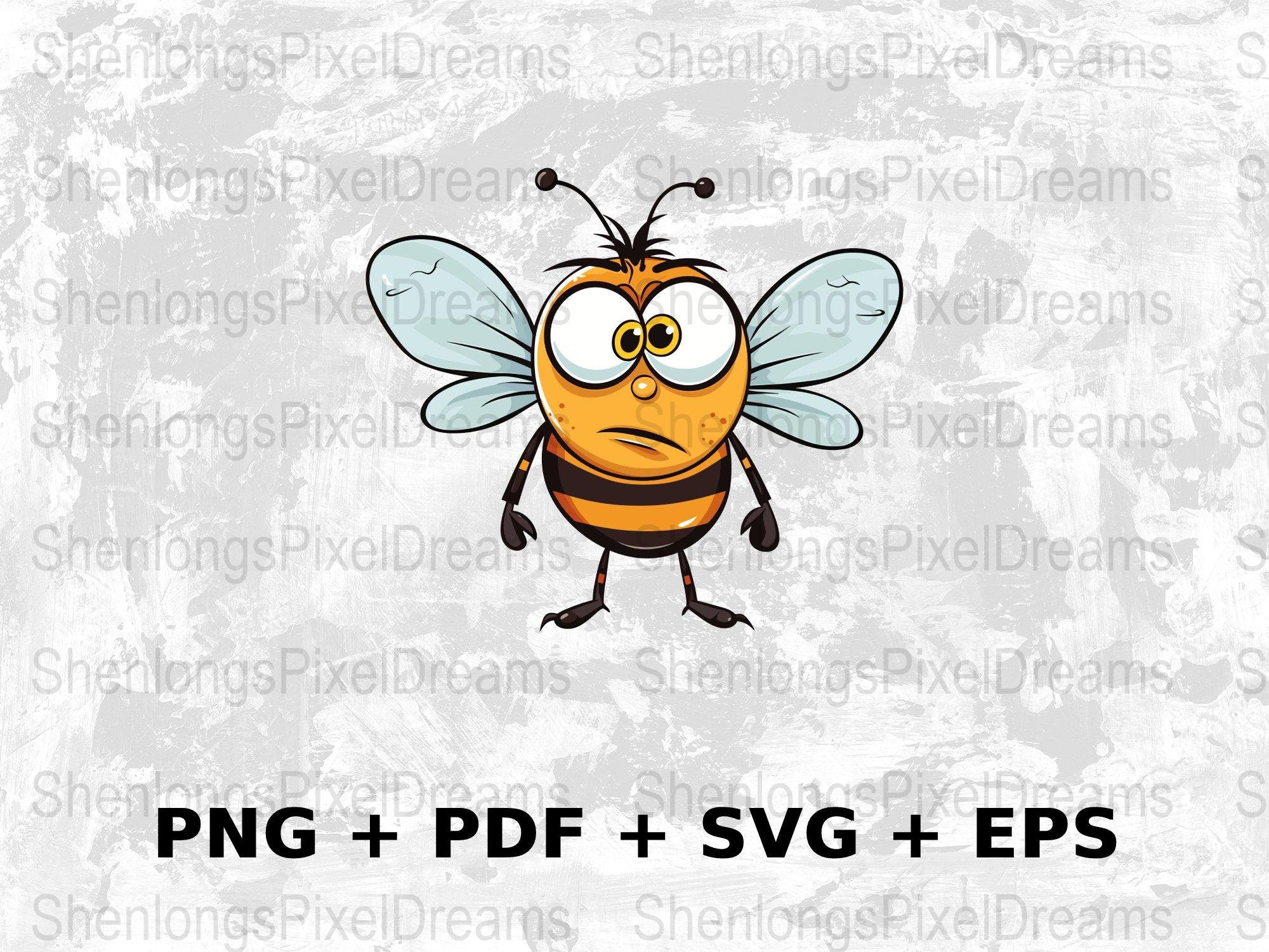 Cartoon Bee Svg Png Eps, Commercial Use, Clipart Vector Graphics for ...