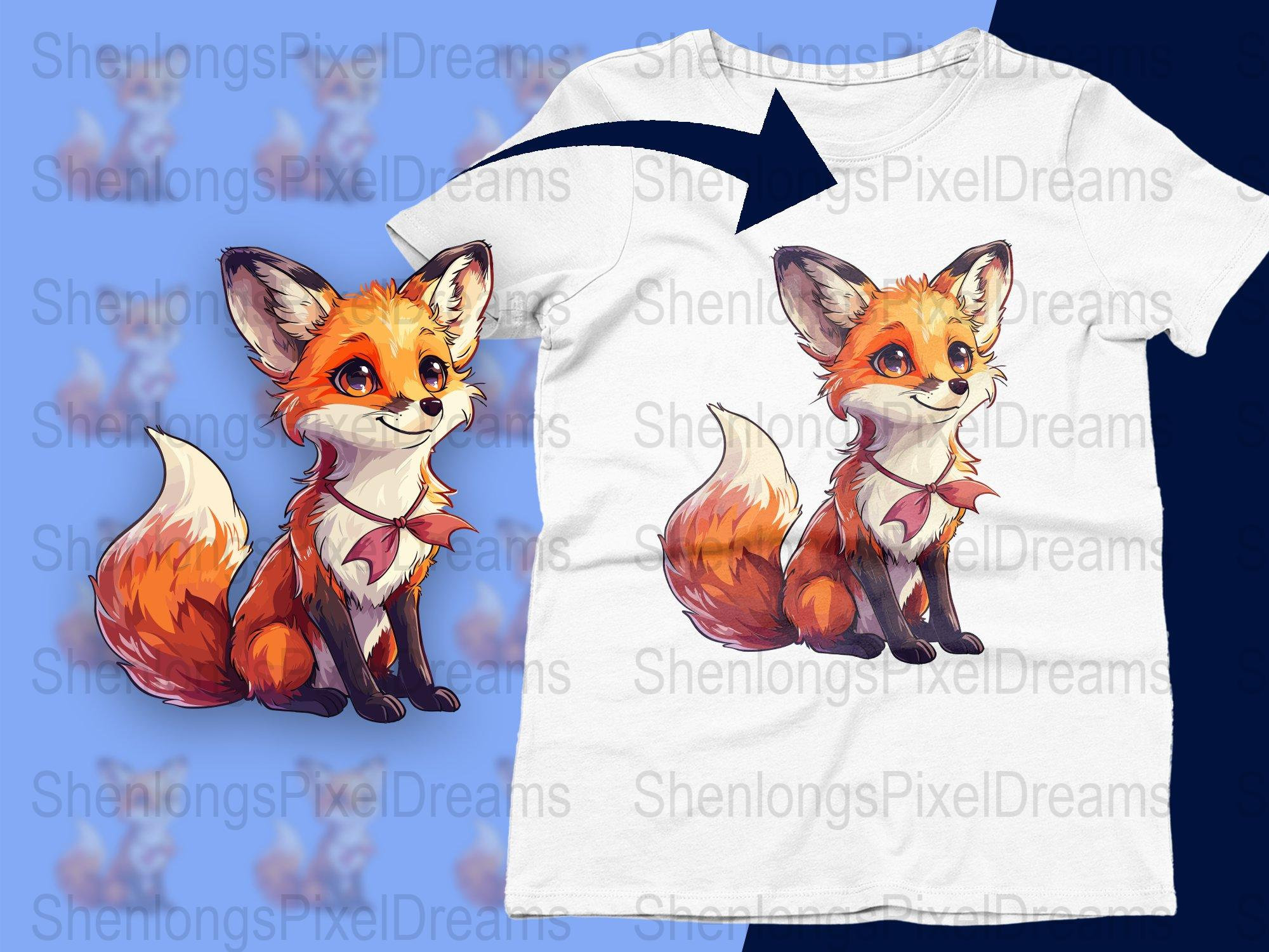 Cute Fox Digital Art, Cartoon Fox Clipart, SVG, Png, Pdf, EPS Files ...