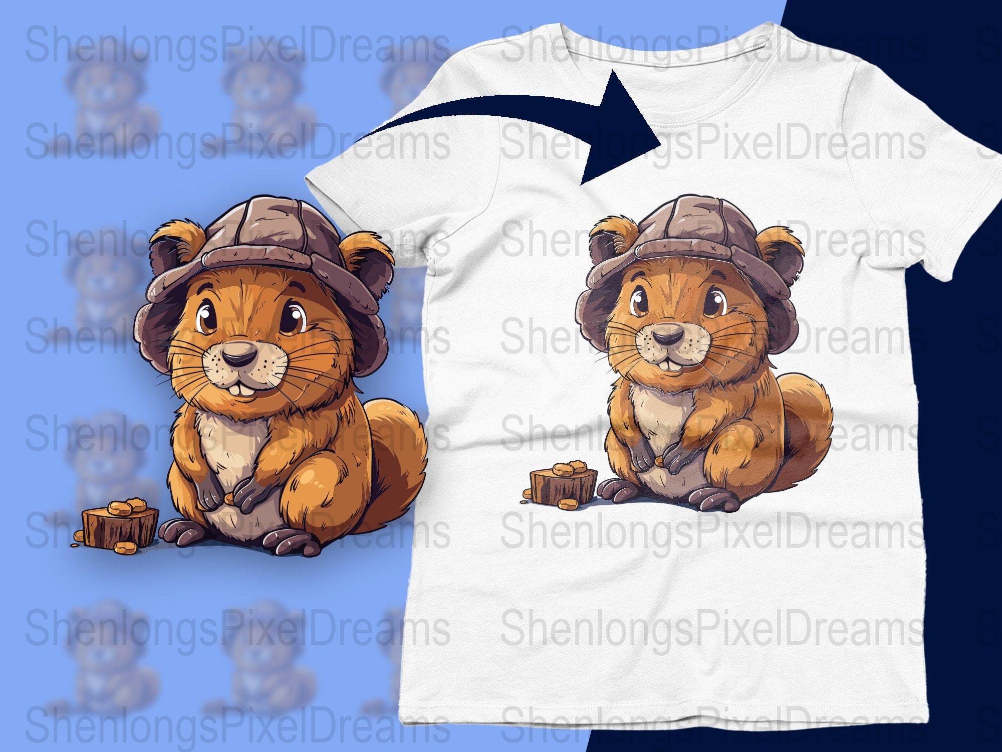 Cute Cartoon Beaver Vector Art, Digital Download SVG, Png, Pdf, EPS ...