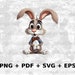 Cartoon Rabbit Svg Png Eps, Commercial Use, Clipart Vector Graphics for ...