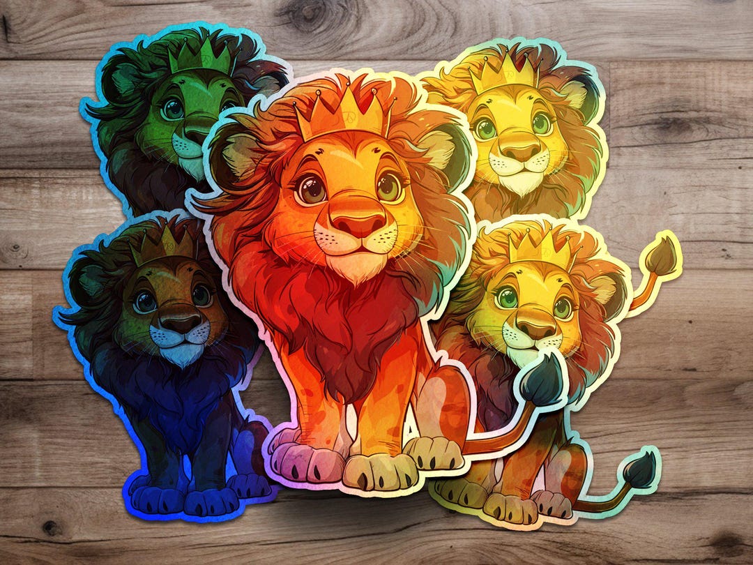 Lion King Holographic Stickers, Die-cut Sticker Sheets - Etsy