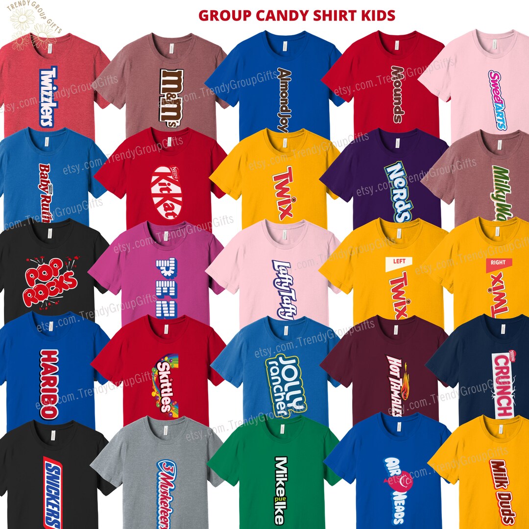 YOUTH Group Candy Shirts Halloween Costume Shirts for Friends Sibling ...