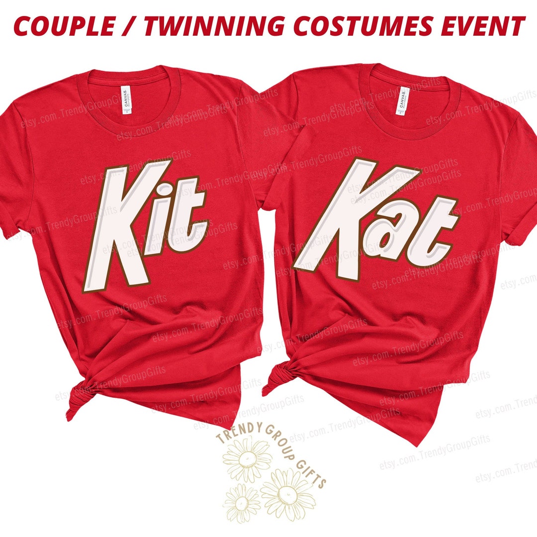 Kit and Kat Shirt Kitkat Couples Holiday Costume Best Friend Bff ...