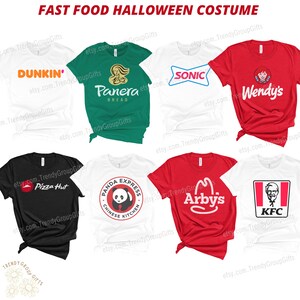 Fast Food Logo Shirt Group Halloween Shirt Fast Food Logo Costume Youth ...