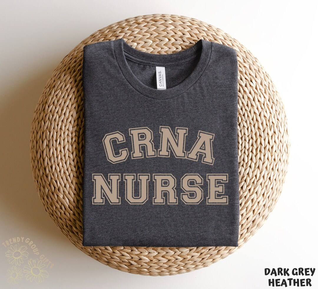 Retro CRNA Nurse Varsity Shirt Retired Crna Anesthesia Nurse Tshirt ...