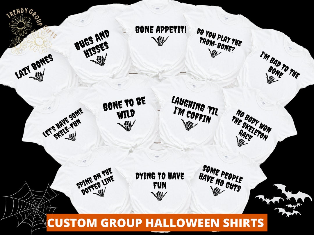 Skeleton Pun Punny Group Halloween Costumes Siblings Twin Cousin ...