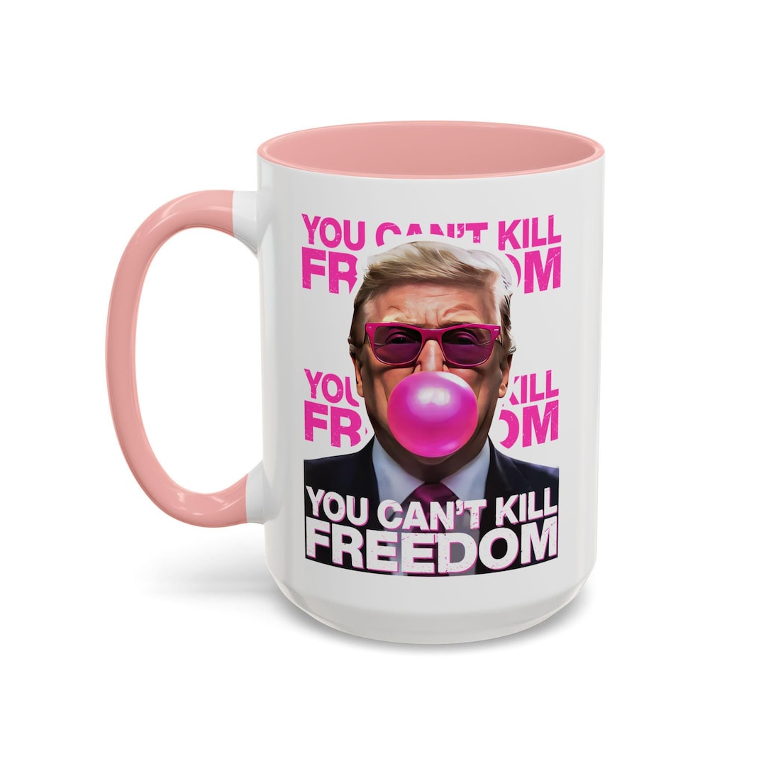 Pink Trump MAGA Mug Retro Pink Donald Trump Mug 2024 You Cant Kill ...