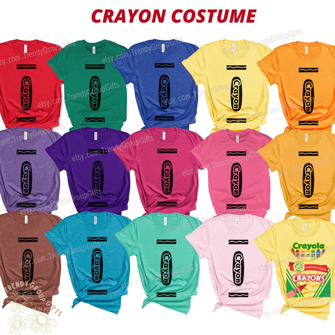 Teachers Halloween Costume Group Crayon Shirt Kindergarten Tshirt ...