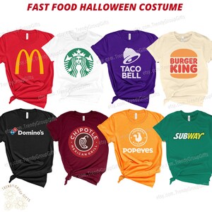 Fast Food Logo Shirt Group Halloween Shirt Fast Food Logo Costume Youth ...