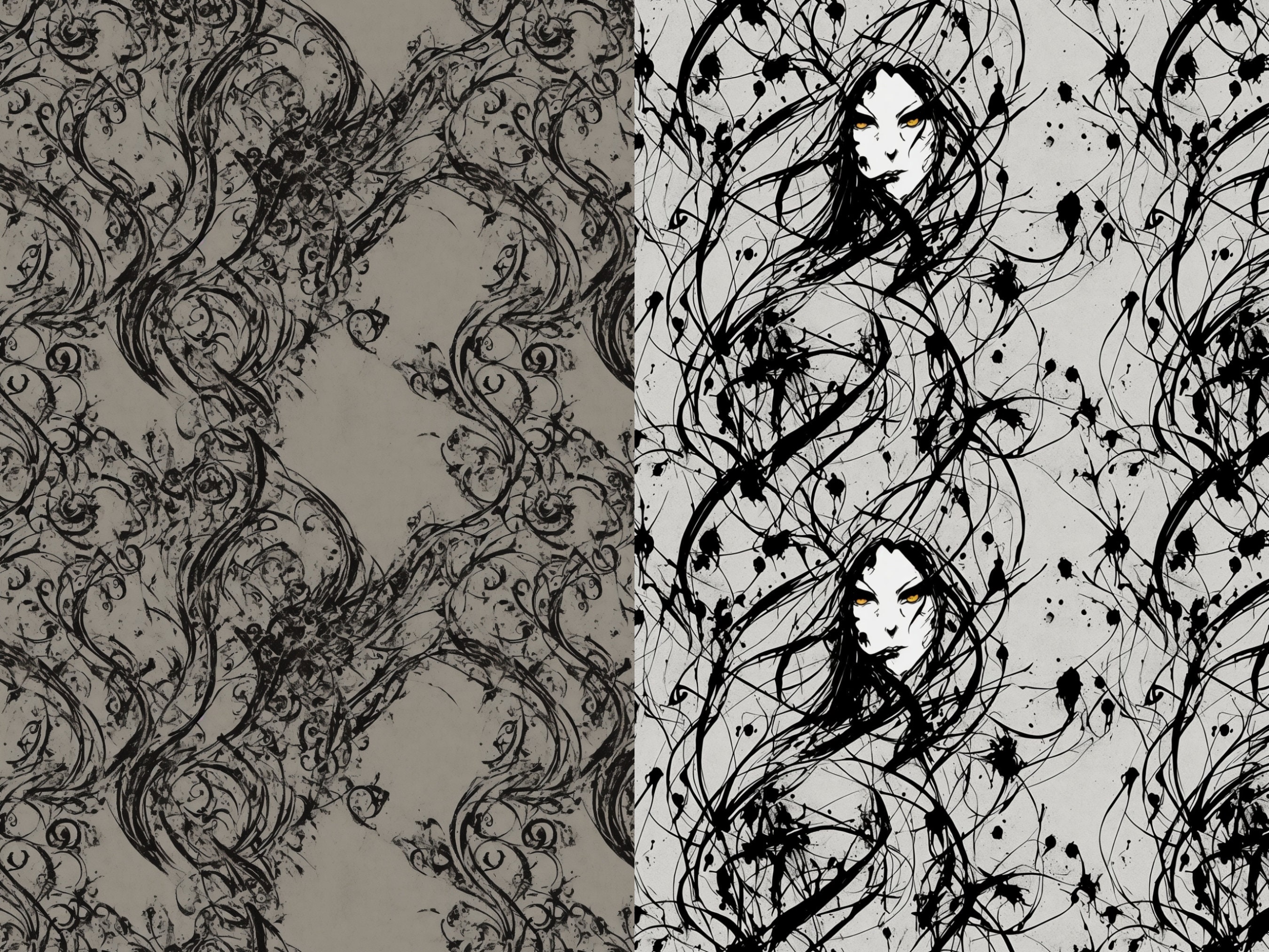 Gothic Seamless Digital Paper PNG and SVG 12x12 Dark Pattern for ...