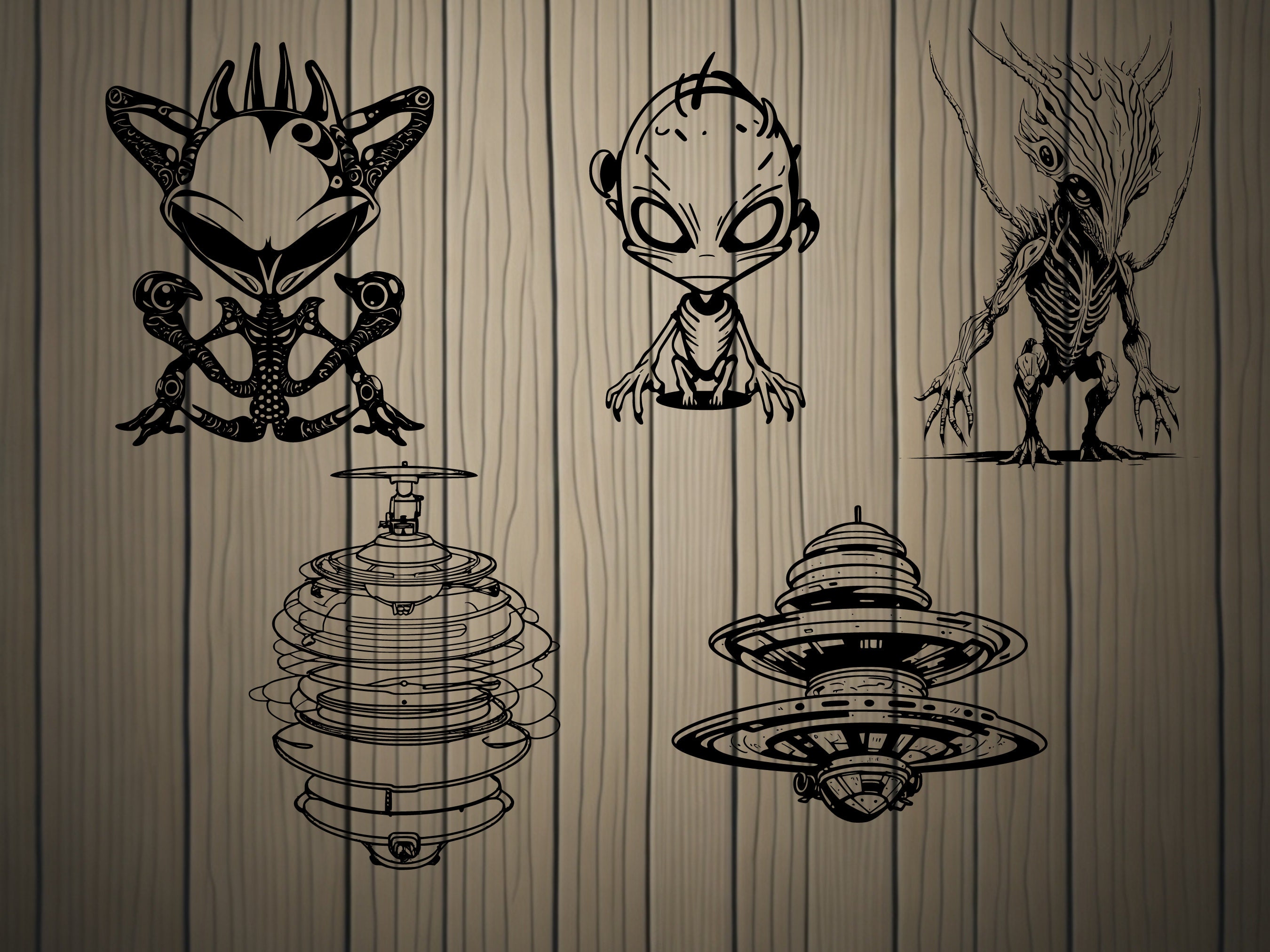 High-quality Alien SVG, PNG, Jpg Files - Unique Space-themed Vector Art ...