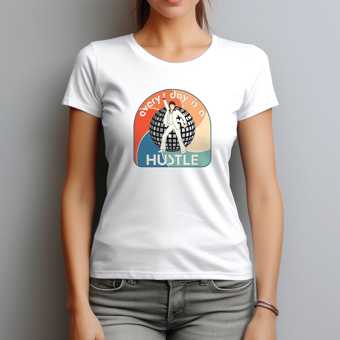 Retro Hustle T-shirt in Bold Colors for Women & Men; 70s Disco Tshirt ...