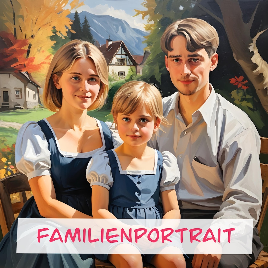 Digital Family Portrait - Etsy