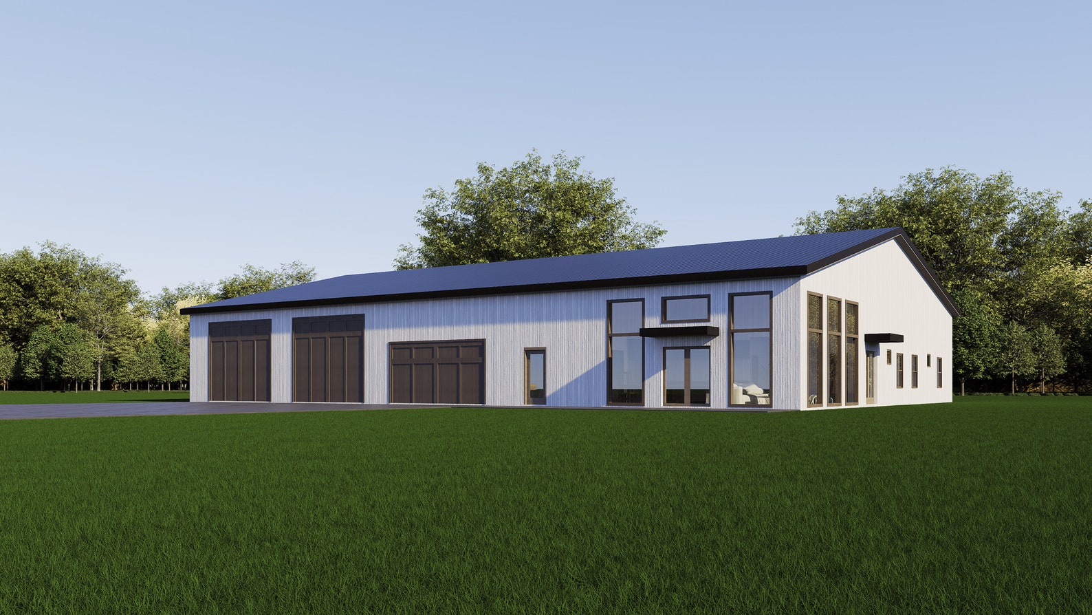 Barndominium, House Plan, 3 Bedrooms 2 Bath With 3 Car Garage Shop, 70 ...