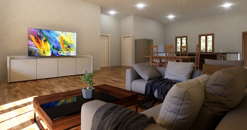 House Plan, 3 Bedroom 2 Bath With 2 Car Garage, 50'x36' Floor Plan ...