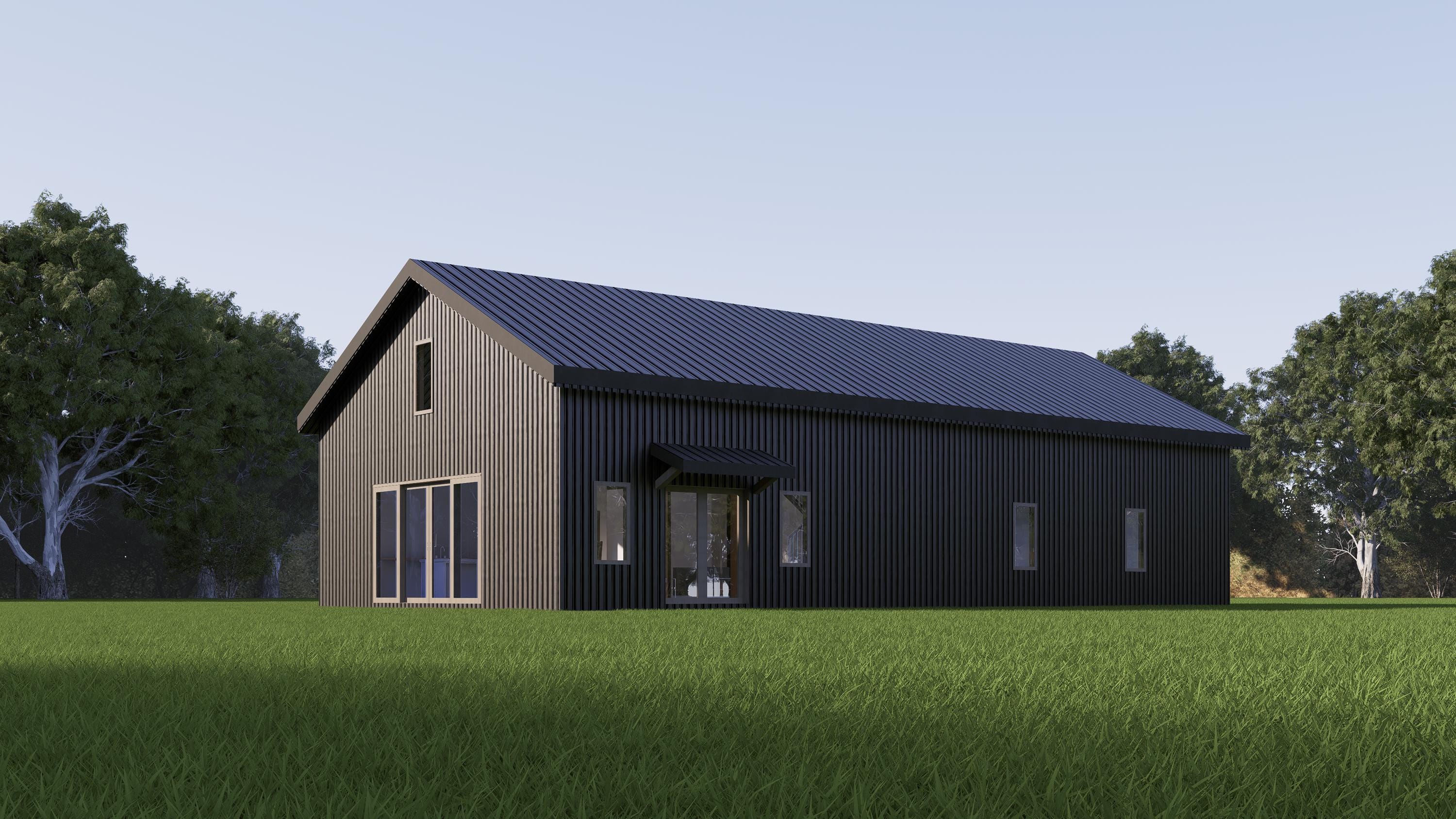 Barndominium, 3 Bedroom 2 Bath With Loft, Office, 1800 Sq Ft Layout, 30'x60' Floor Plan, Farm ...