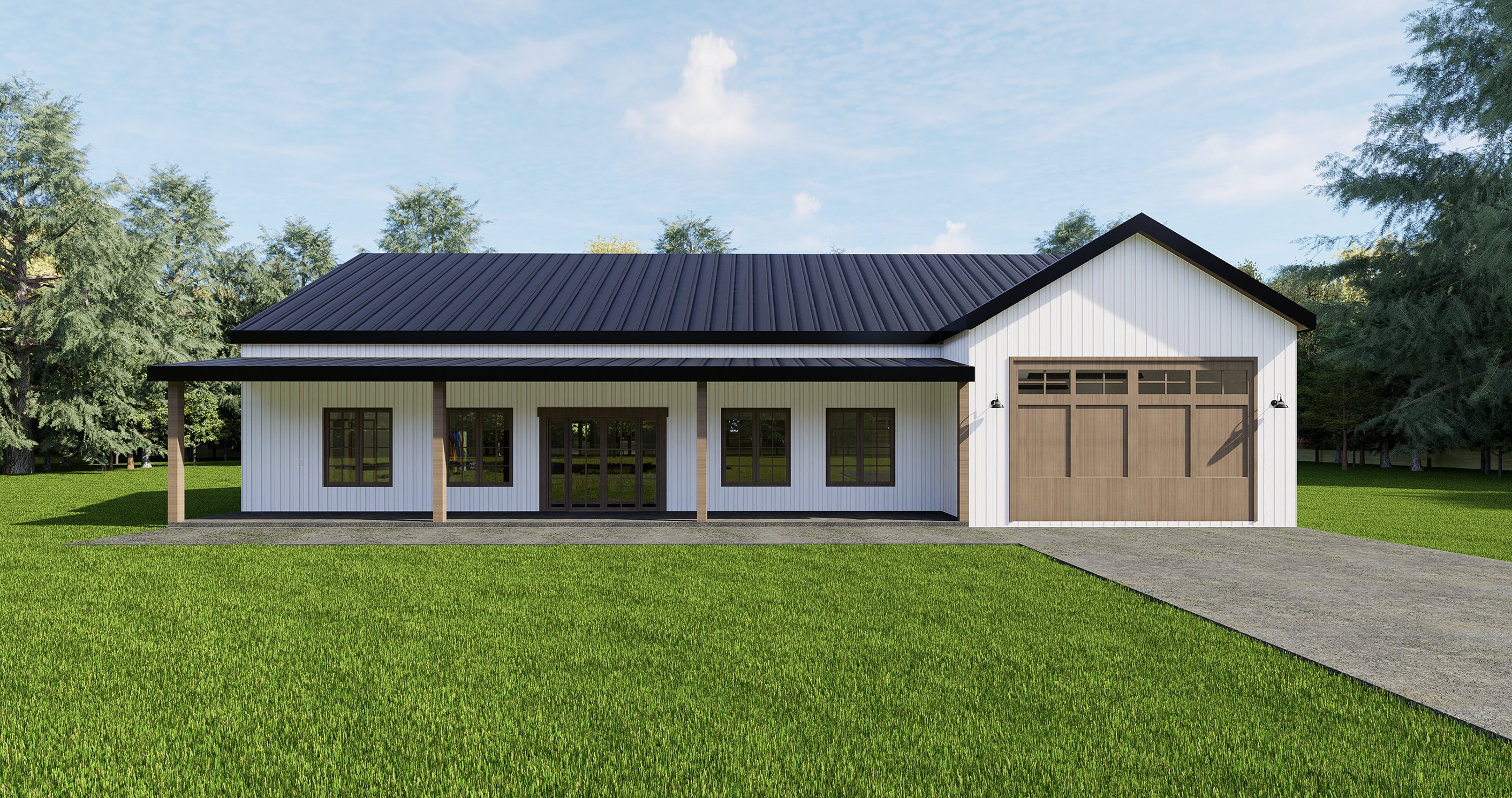 House Plan, Barndominium Plan, 3 Beds 2 Bath With Garage Shop, 43'X70 ...
