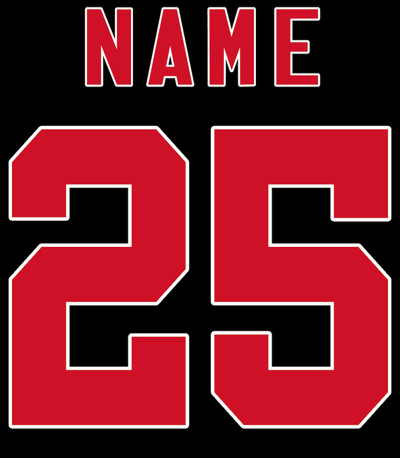 Custom Name and Number - Etsy