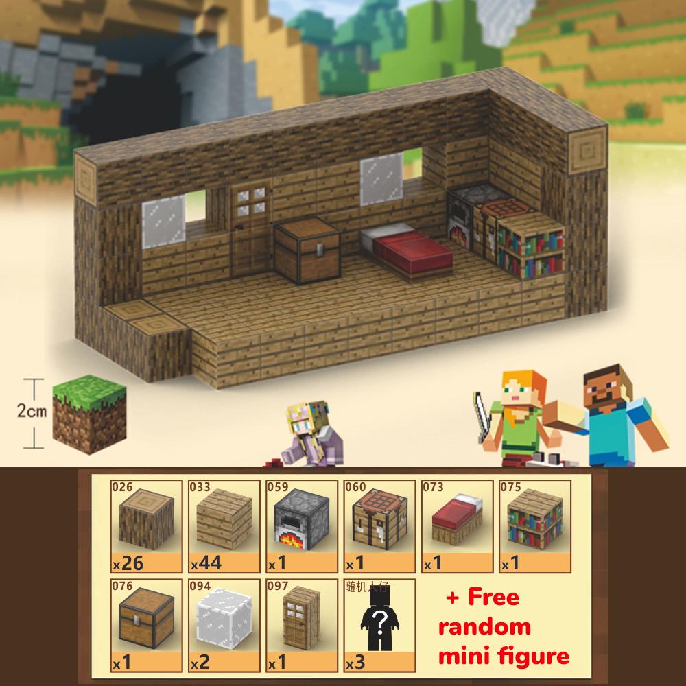 Minecraft Magnetic Block Building Set Creative DIY Building Toy for ...