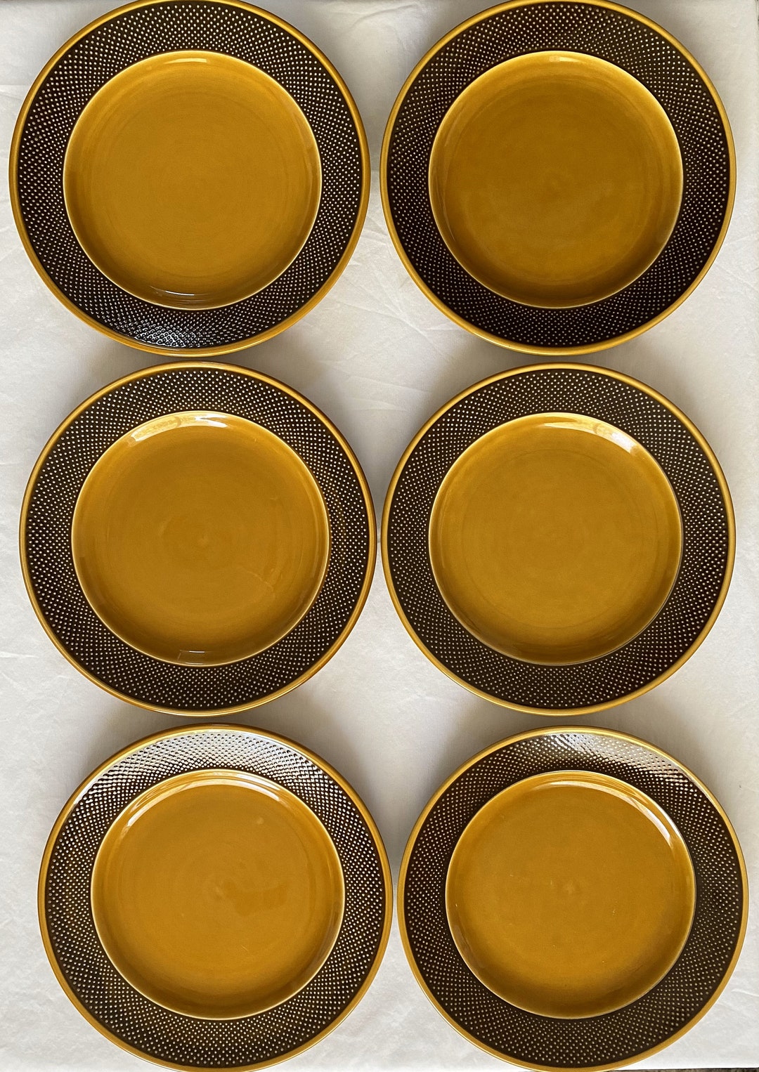 Vintage 70s Set 6 Aurora Ironstone Salad Plates 4267 - Etsy