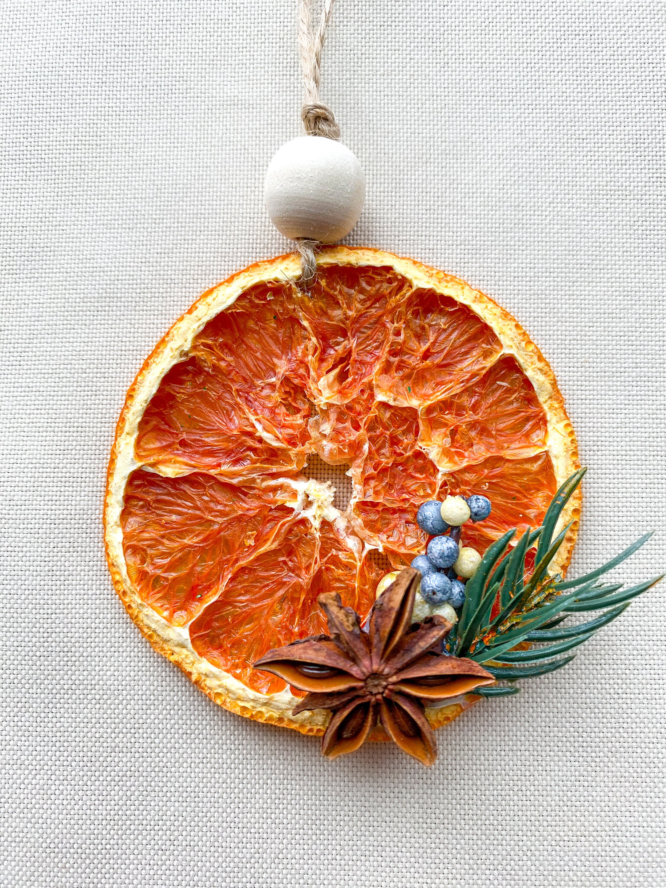 Mixed Set of Dried Orange Yule Ornaments W Cinnamon & Holly Berries ...