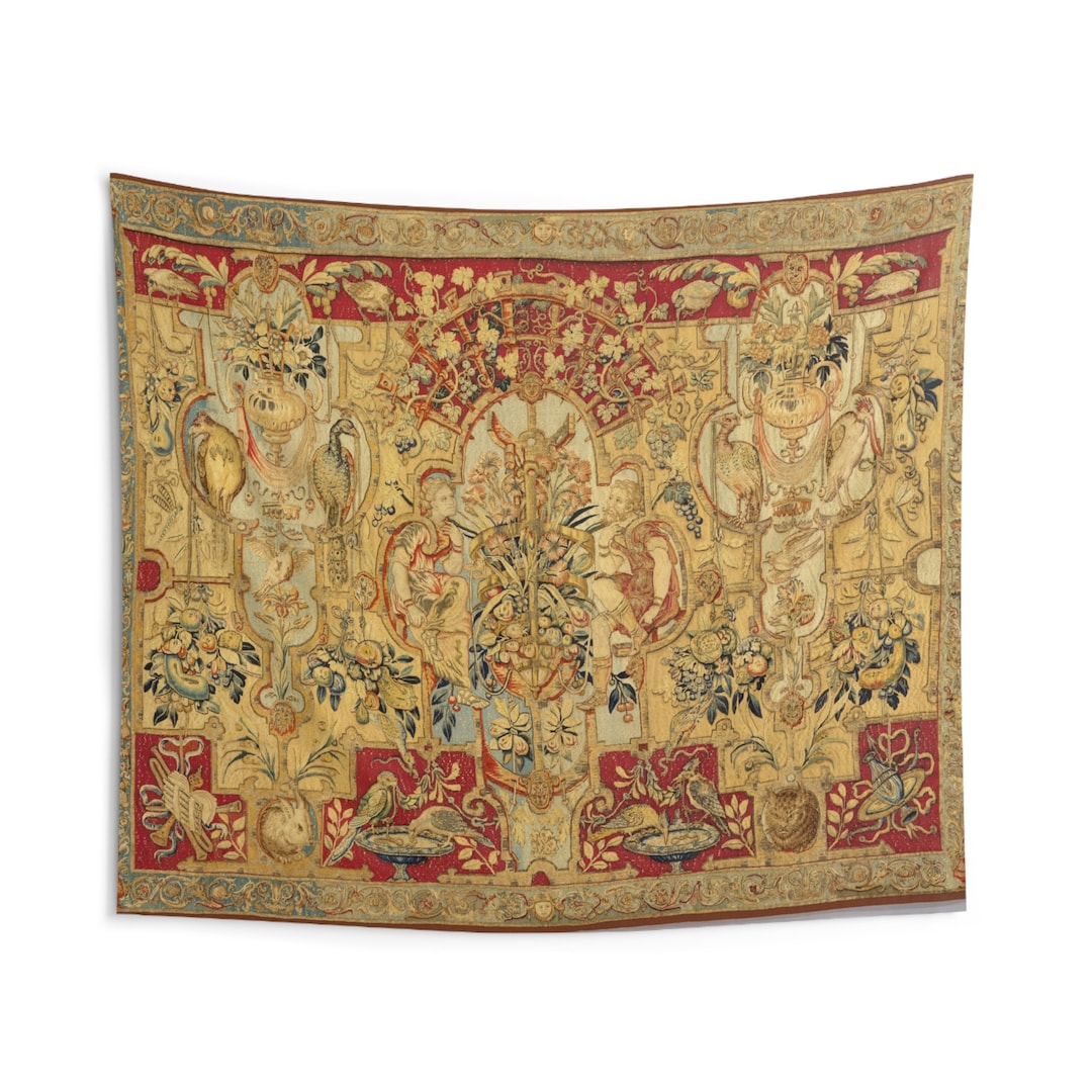 Panel With Grotesques 1550-1560 Indoor Wall Tapestry ,medieval Wall ...