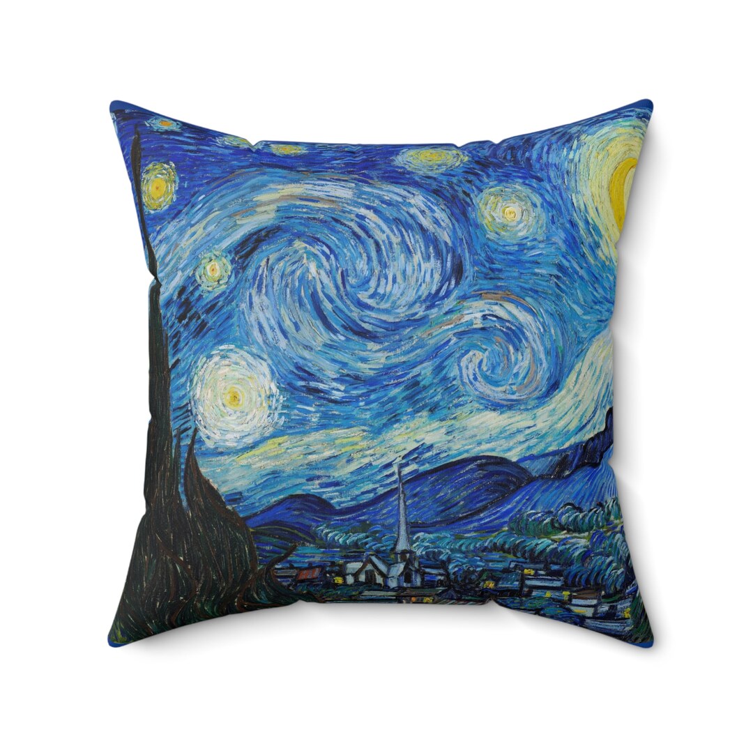 Vincent Van Gogh's the Starry Night Throw Pillow ,all Over Print Spun ...