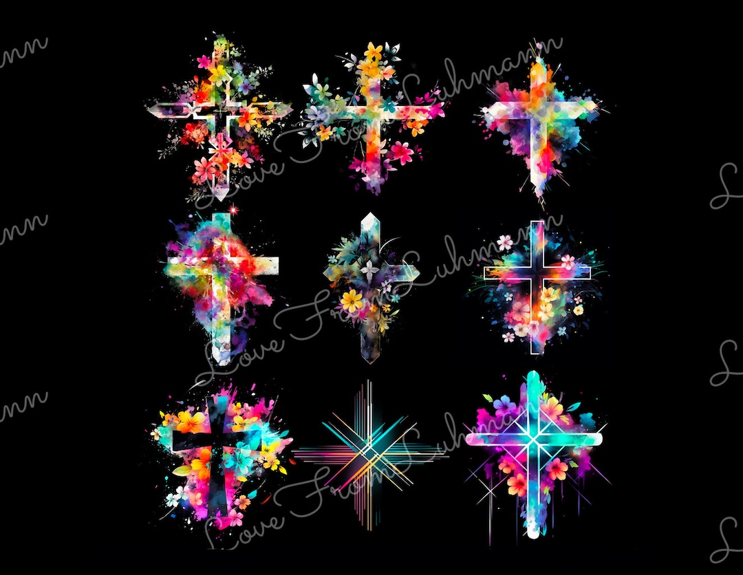 Christian Cross SVG Bundle of 9 | Bold Design, Love, Epic, Cool , Cross ...