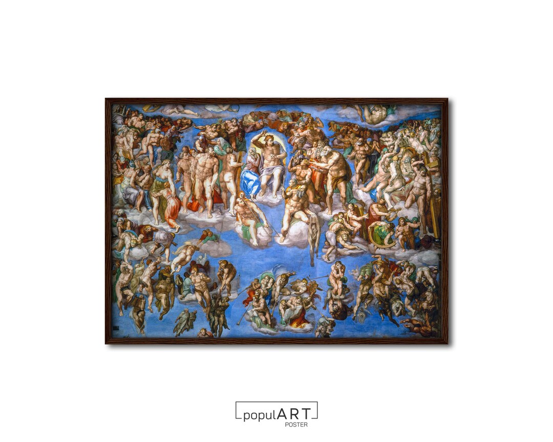 Michelangelo "the Last Judgment" Art Print, Christian Print ...