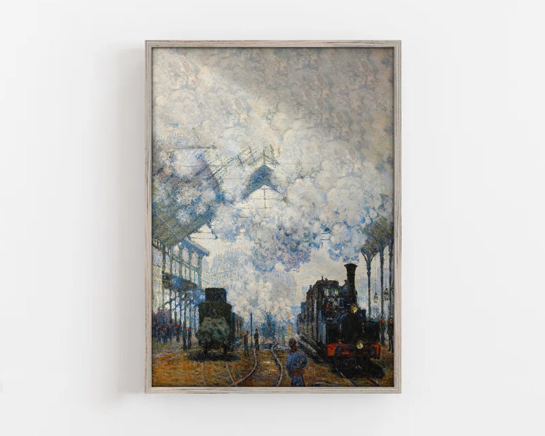 Claude Monet arrival of a Train Art Print, Impressionist Oil Painting ...