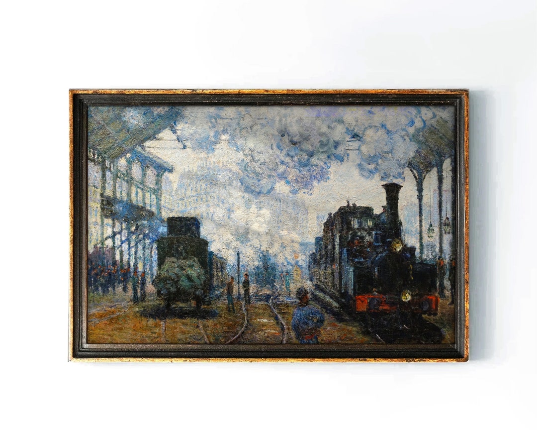 Claude Monet arrival of a Train Art Print, Impressionist Art Poster ...