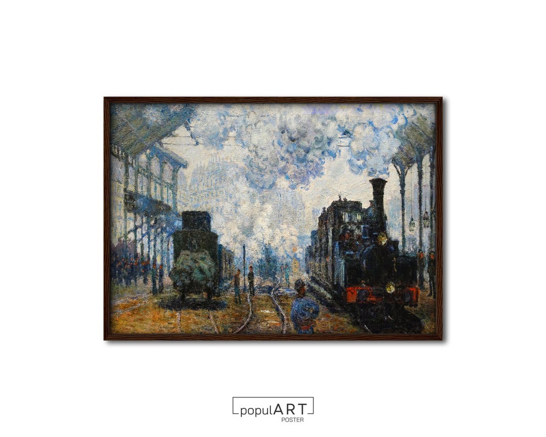Claude Monet “arrival of a Train” Art Print, Impressionist Art Poster ...