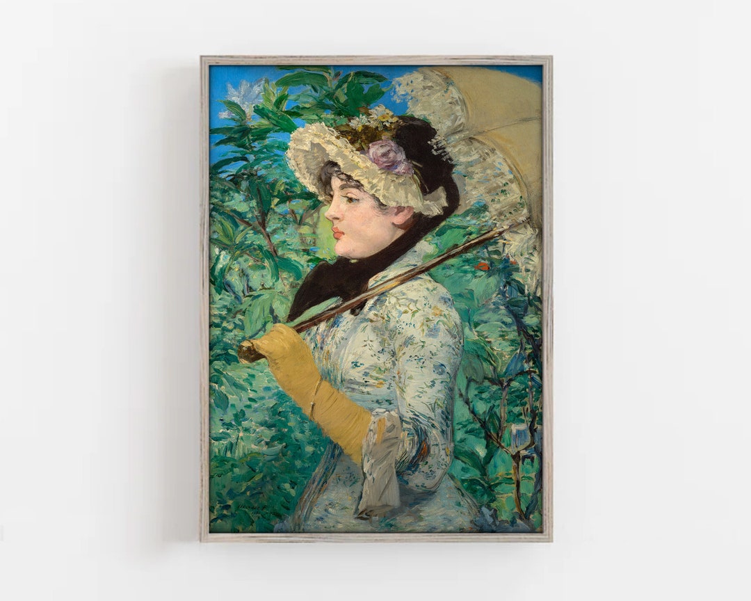 Edouard Manet le Printemps Art Poster, Woman Portrait Print ...