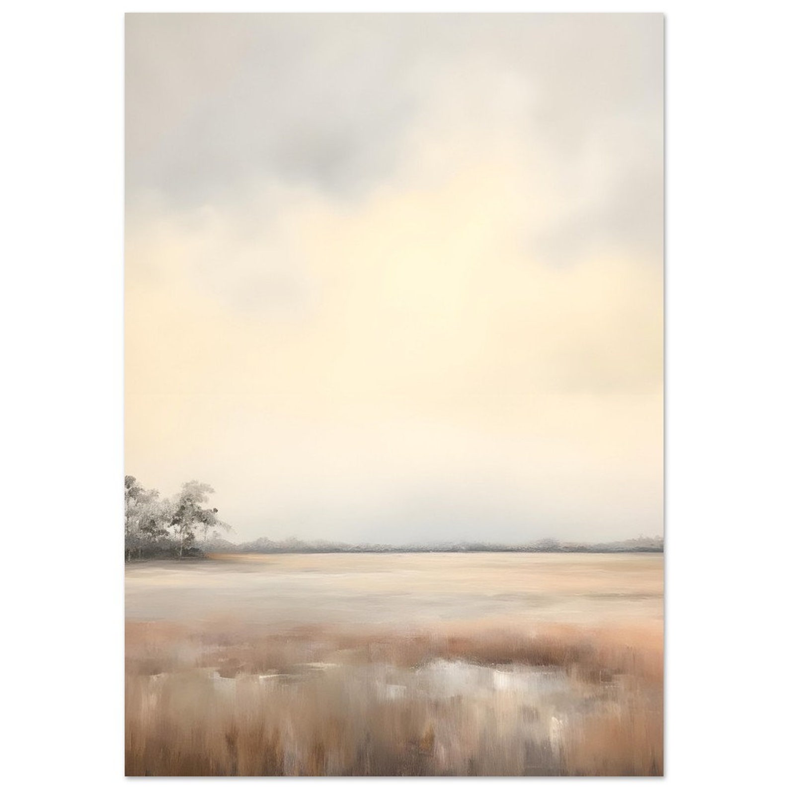 Vintage Landscape Poster, Rustic Farmhouse Decor, Warm Vintage Print ...