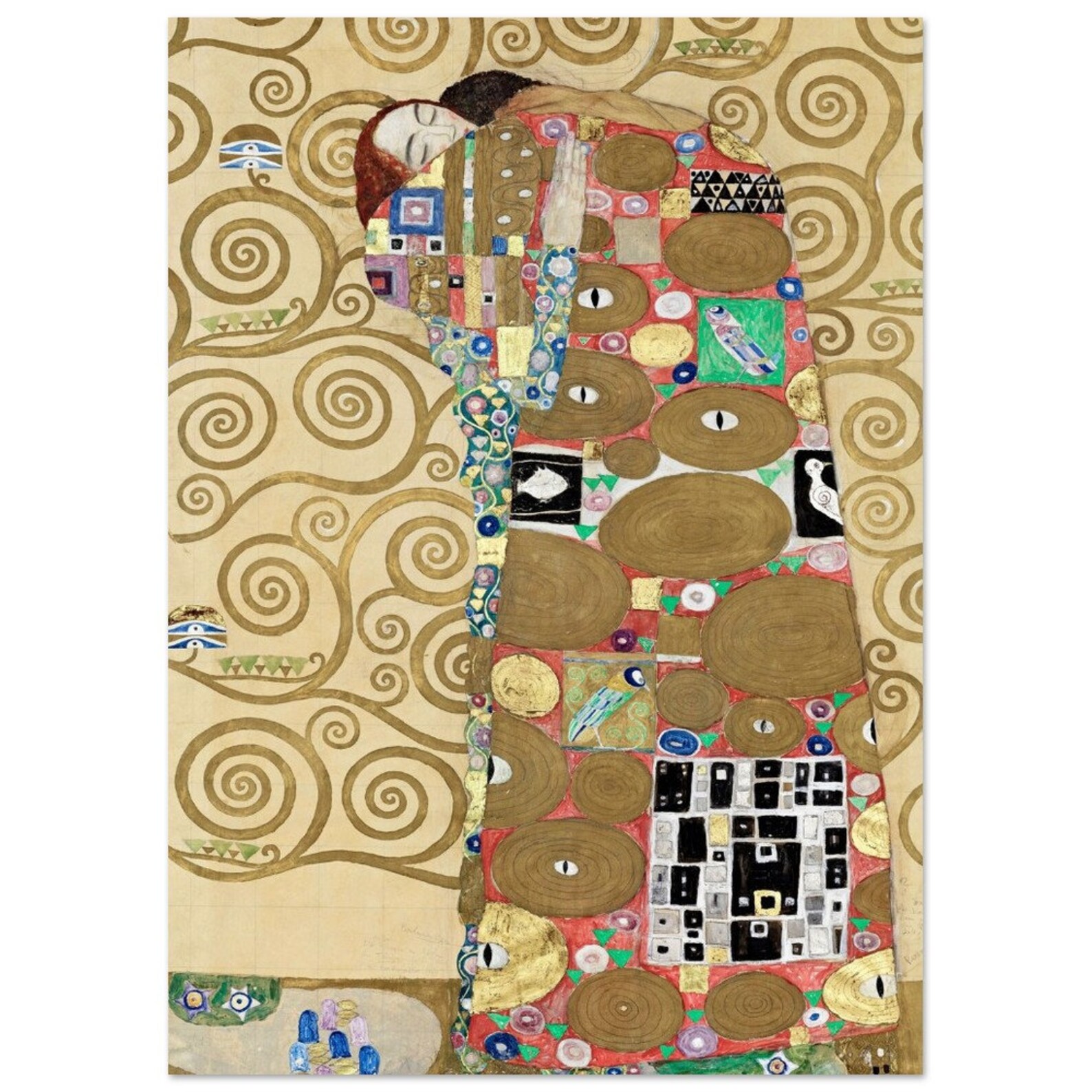 Gustav Klimt Poster, Love Poster, Art Nouveau, Famous Artist Art ...