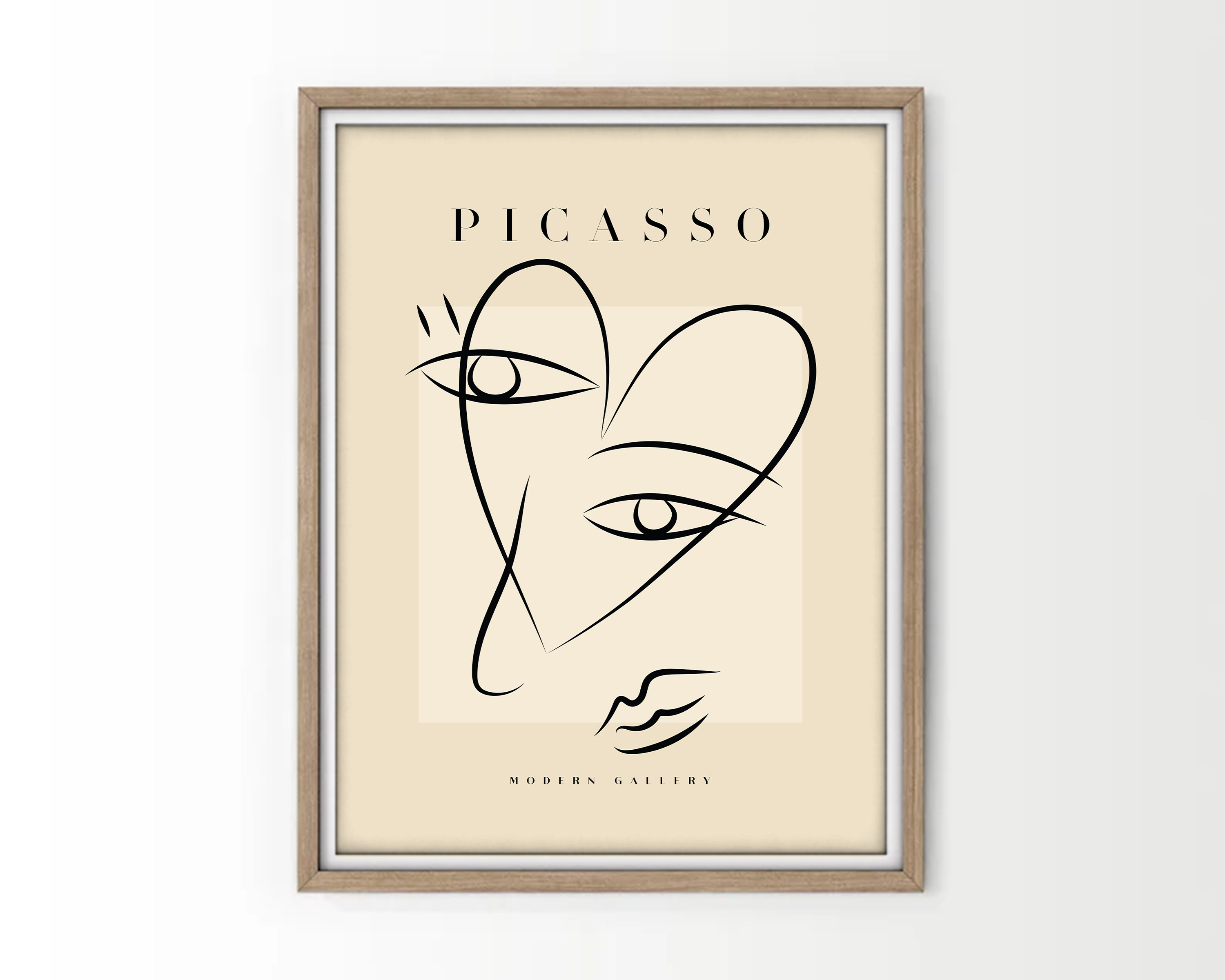 Picasso Poster Picasso Heart Line Art Wedding Gift Face - Etsy
