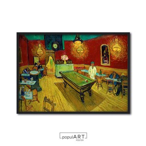 Van Gogh "the Night Cafe" Poster, Cafe Wall Art Vintage Print ...
