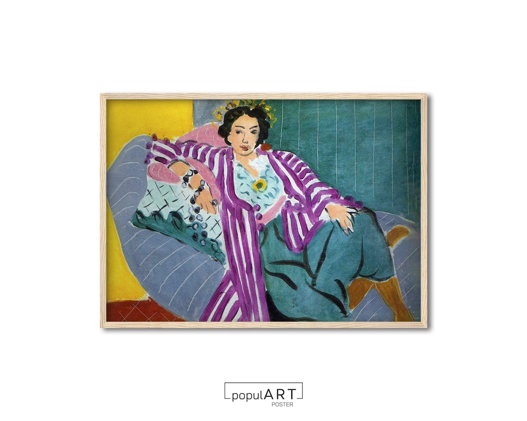 Henri Matisse "small Odalisque in Purple Robe" Art Poster, Woman Oil ...