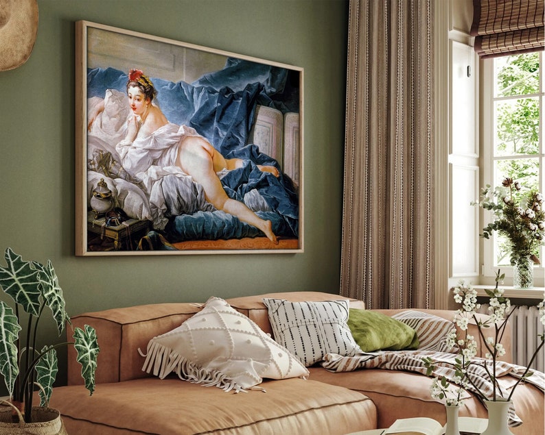 Lámina artística "La odalisca morena" de Francois Boucher, pintura ...