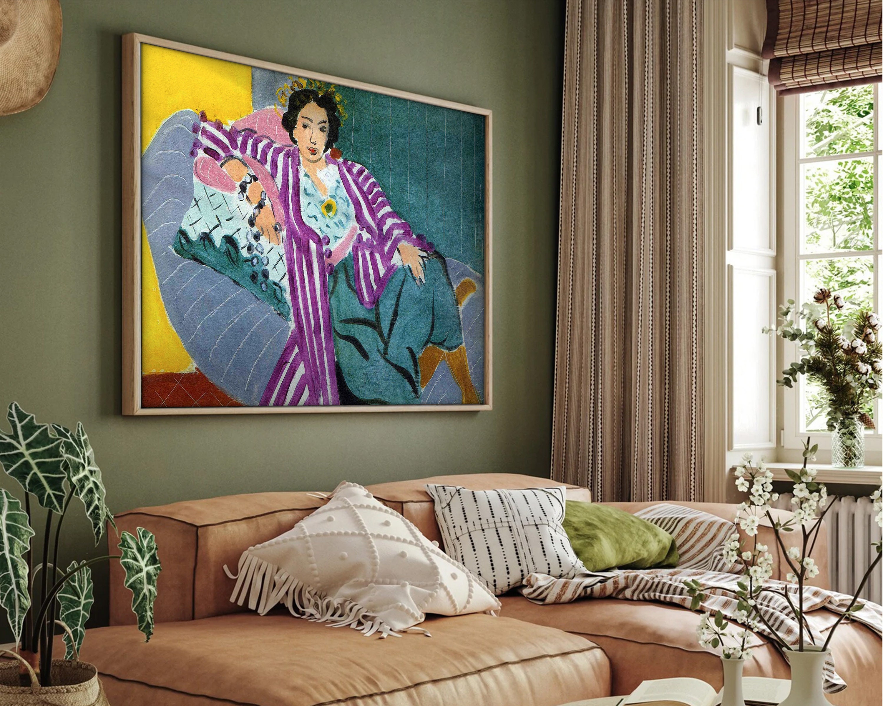 Henri Matisse small Odalisque in Purple Robe Art Poster, Woman Oil ...