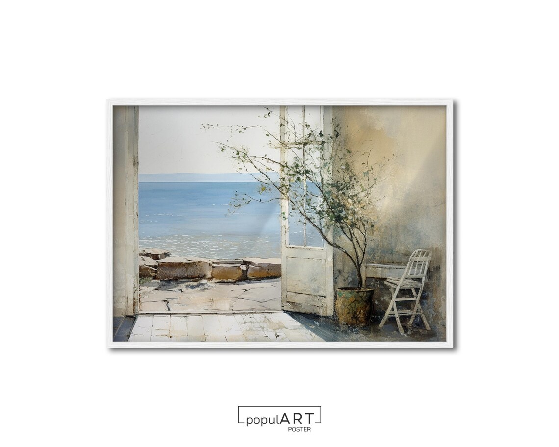 Andrew Wyeth Watercolor Poster, Seascape Print, Landscape Wall Poster ...